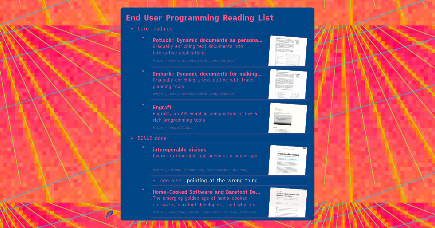 End User Programming Reading List