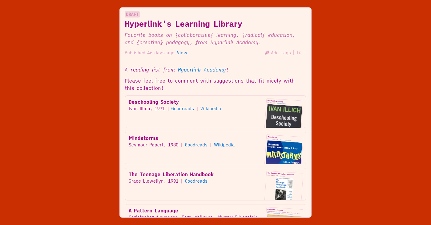 Hyperlink's Learning Library