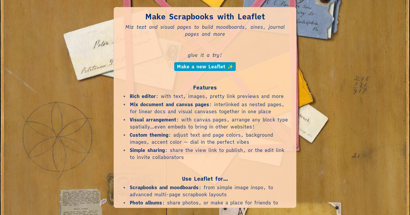 Make Scrapbooks with Leaflet