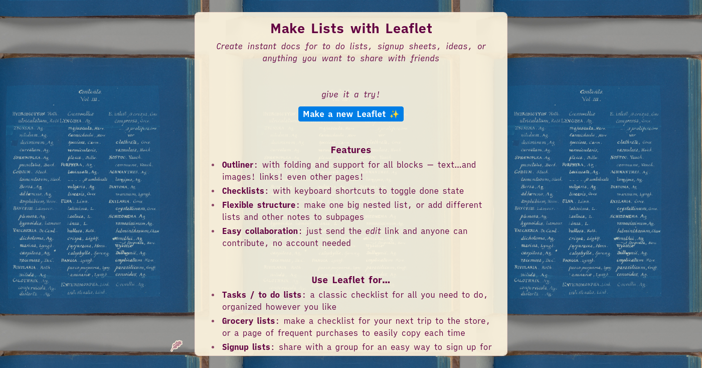 Make Lists with Leaflet